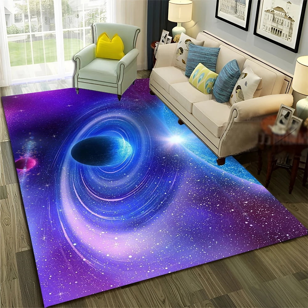 3D Universe Space Galaxy Planet Star Carpet Rug for Home Living Room ...