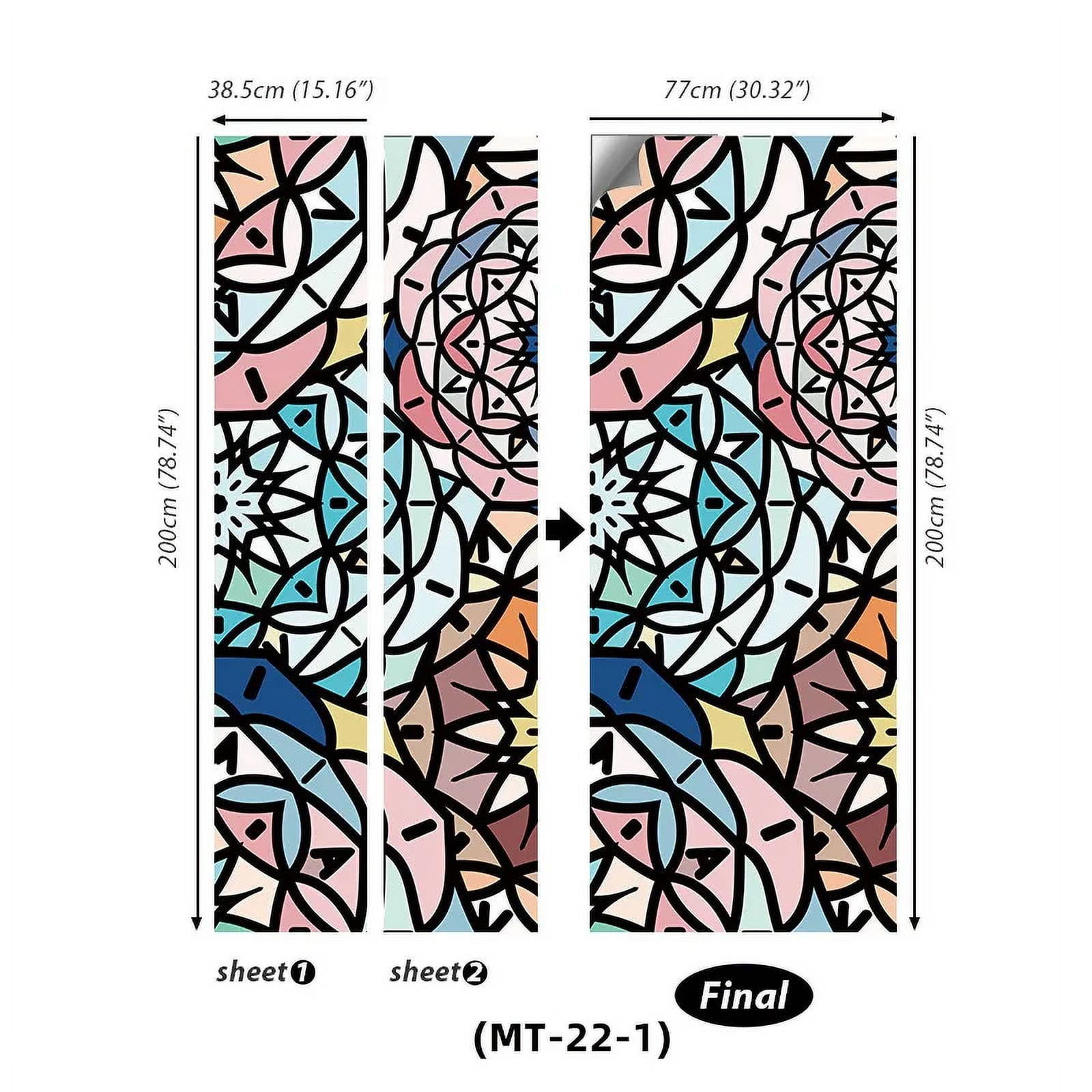 3D Urban and Rural Small Town Door Sticker Vinyl PVC Waterproof Self ...