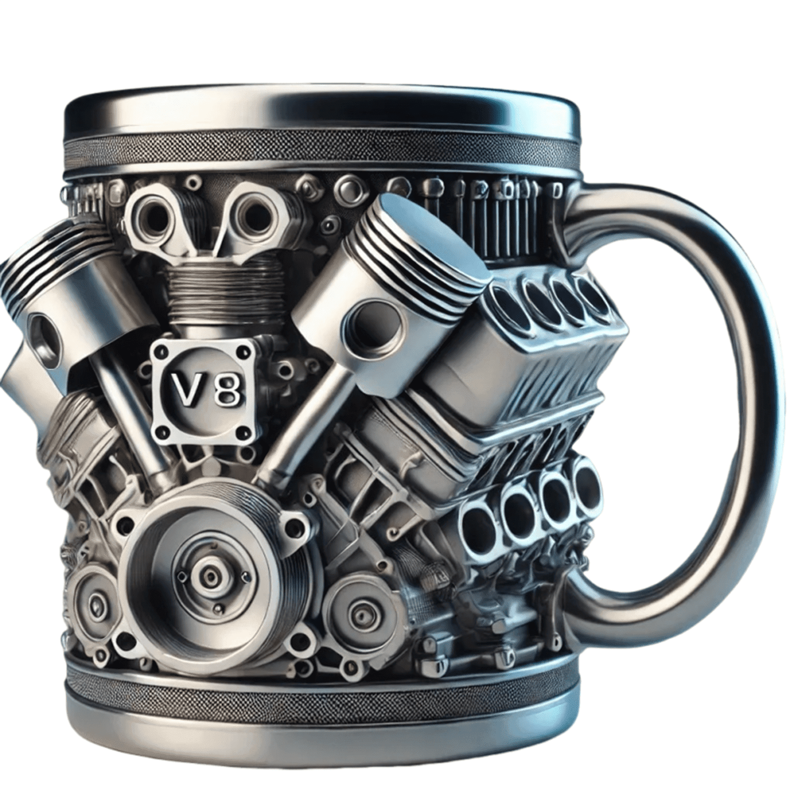 3D V8 Engine Cup Stainless Steel Cups, Personalized Engines Stainless ...