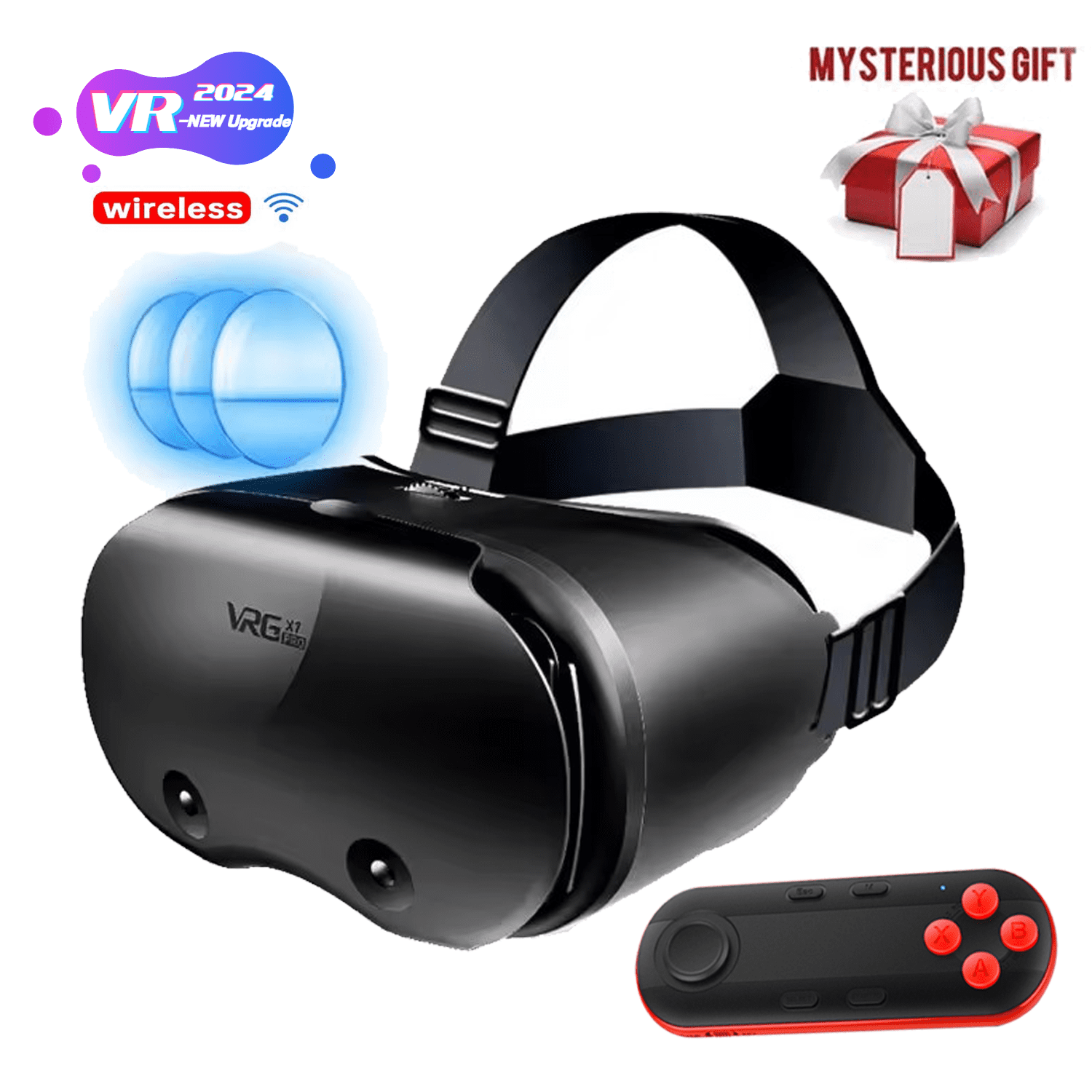 3D VR Headset, 3D VR Glasses Virtual Reality Headset for iPhone or ...
