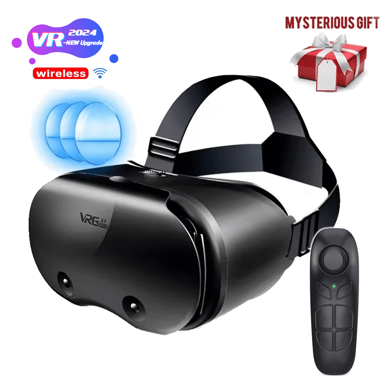 3D VR Headset, 3D VR Glasses Virtual Reality Headset for iPhone or ...