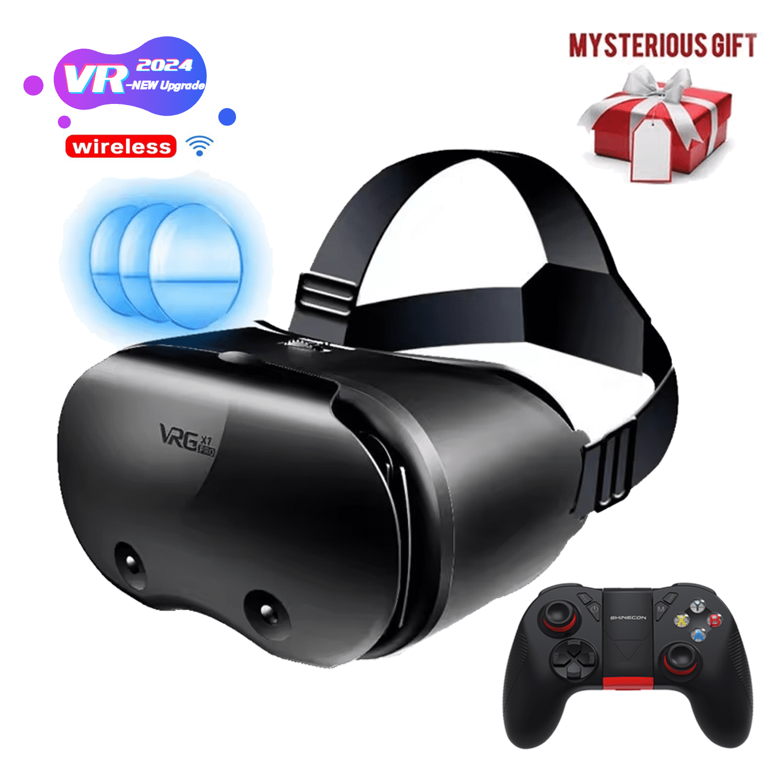 3D VR Headset, 3D VR Glasses Virtual Reality Headset for iPhone or ...
