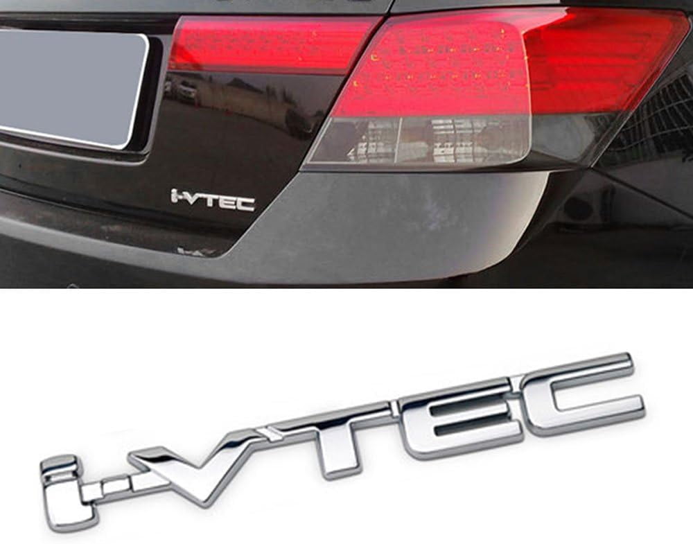 3D VTEC Chrome I-Vtec Car Styling Refit Emblem Fender Tail Body Badge ...
