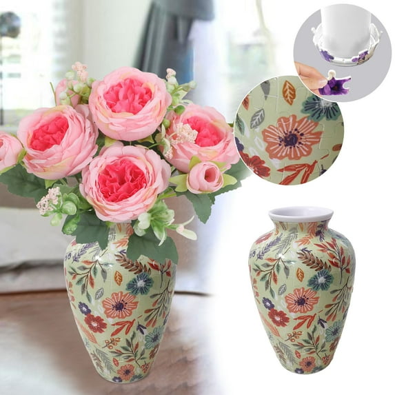 3D Vase Flower Arrangement Puzzle Toy Brain Teaser Home ABS Design ...