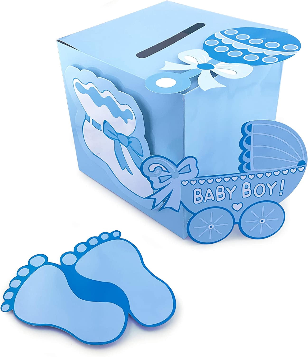 3D Version Baby Shower Wishing Well Card Box Decoration (Boy) - Walmart.com