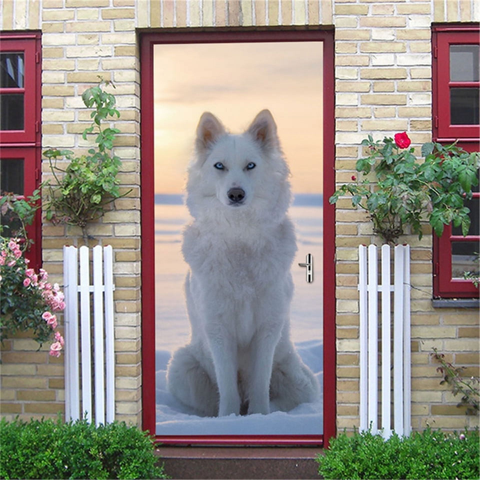 3D View Animals Door Stickers Vinyl Self Adhesive Sticker Waterproof ...