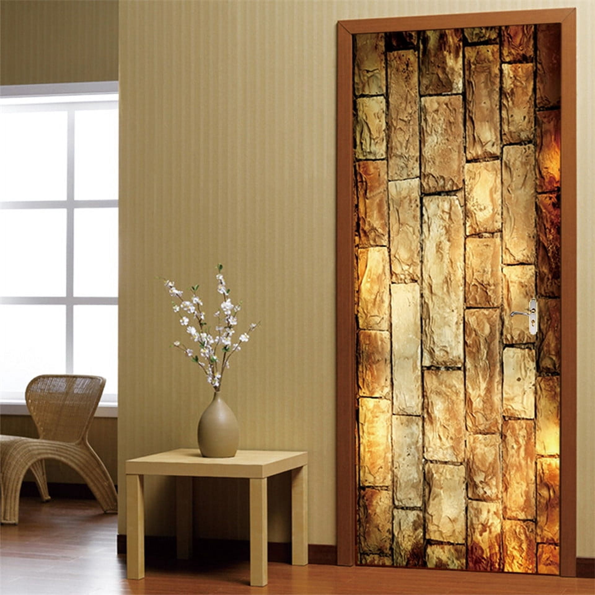 3D View Stickers on the Door Adhesive Waterproof Removable Poster Room ...