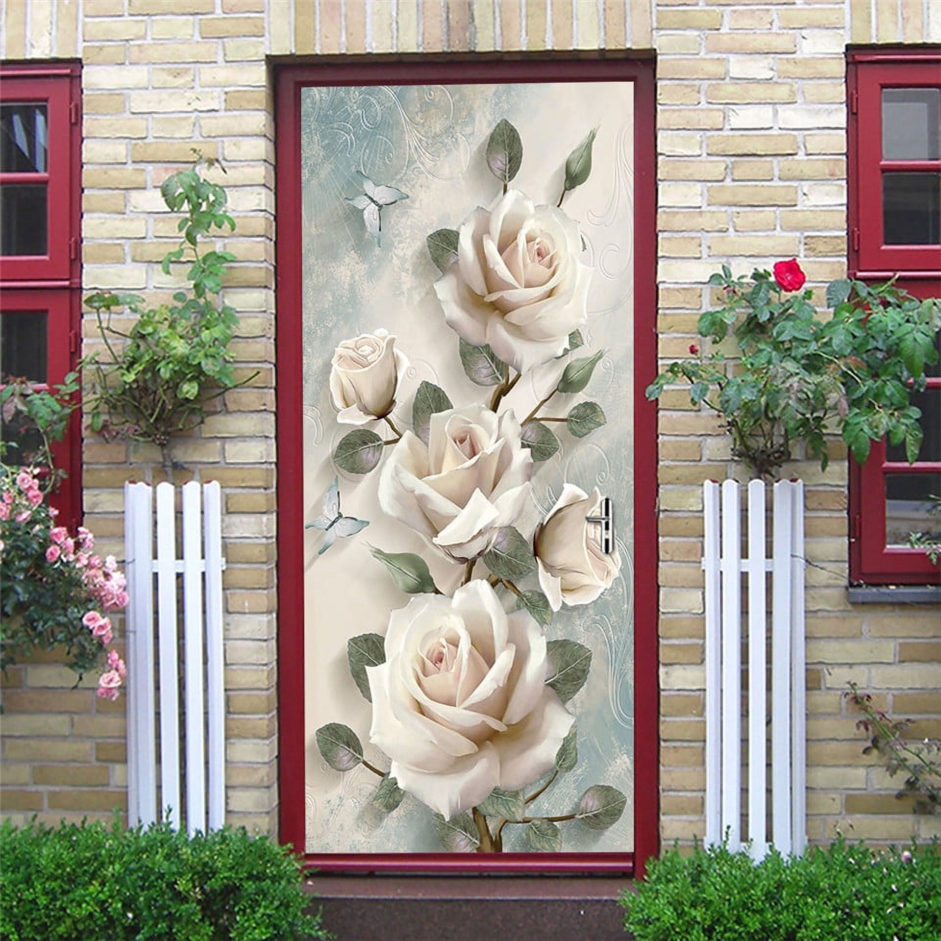 3D View Stickers on the Doors Peel and Stick Wallpaper DIY Vinyl ...