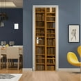 3D Vintage Bookshelf Door Stickers Library Bookcase Home Bedroom ...