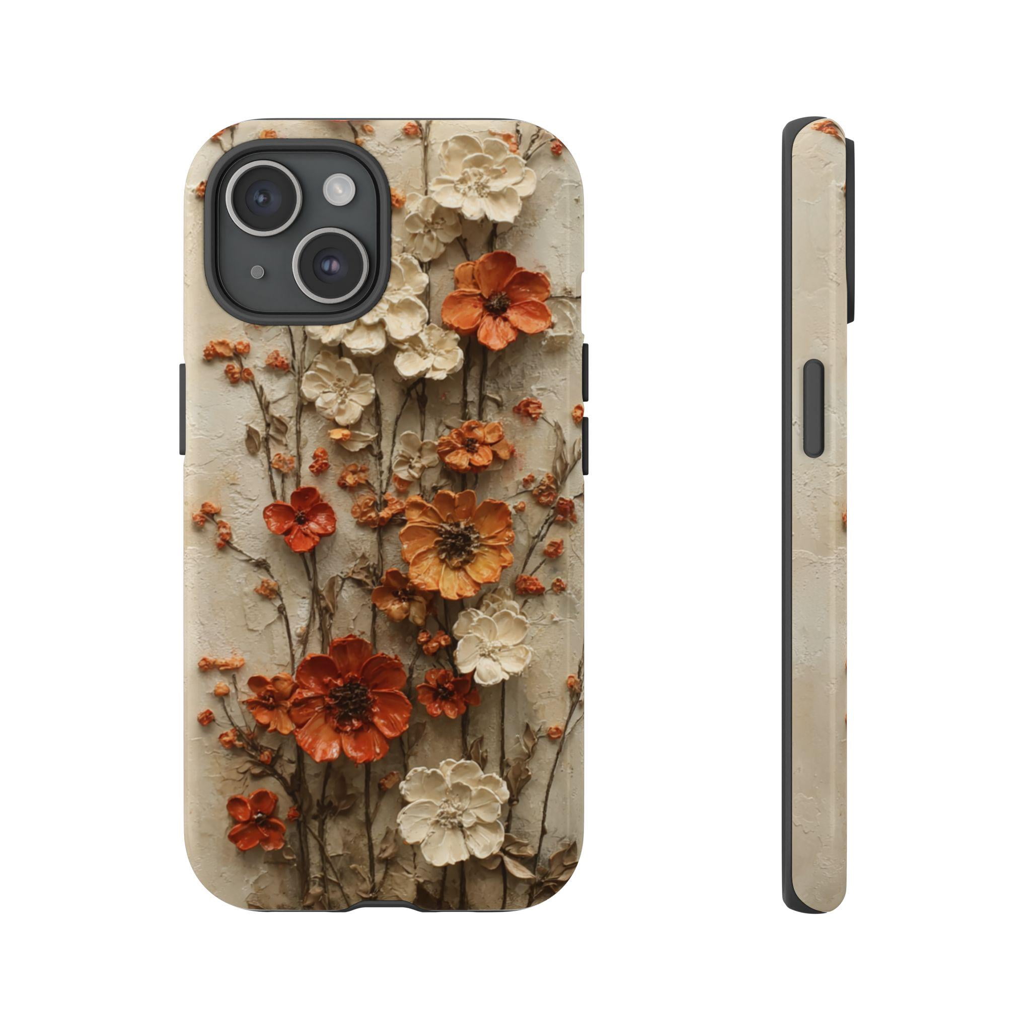 3D Vintage Dried Flowers Phone Case Earthy Botanical Art iPhone 17 to ...