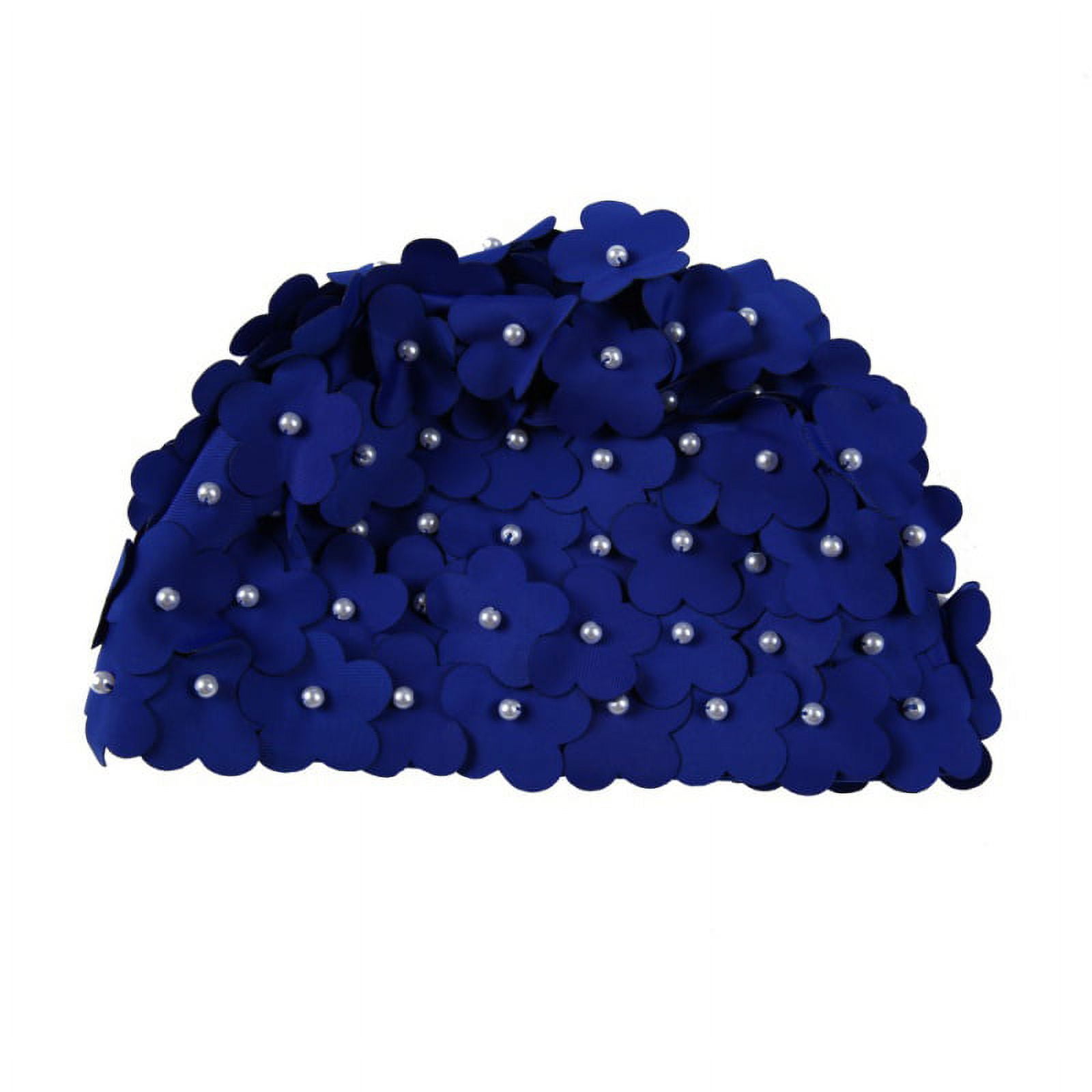 3D Vintage Floral Ladies Swim Cap, Women's Petal Retro Swimming Hat ...