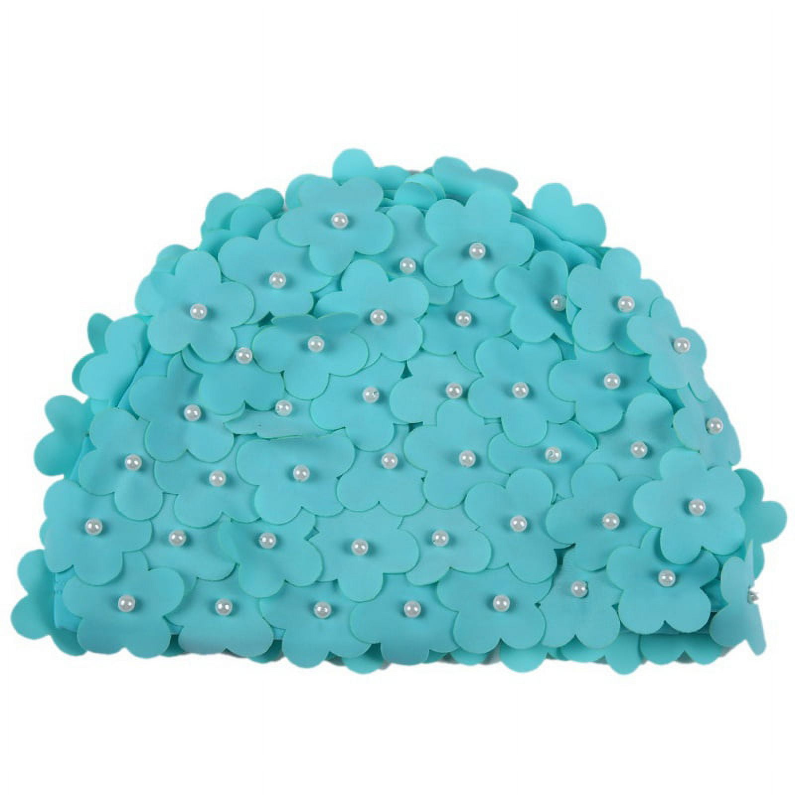 3D Vintage Floral Ladies Swim Cap, Women's Petal Retro Swimming Hat ...