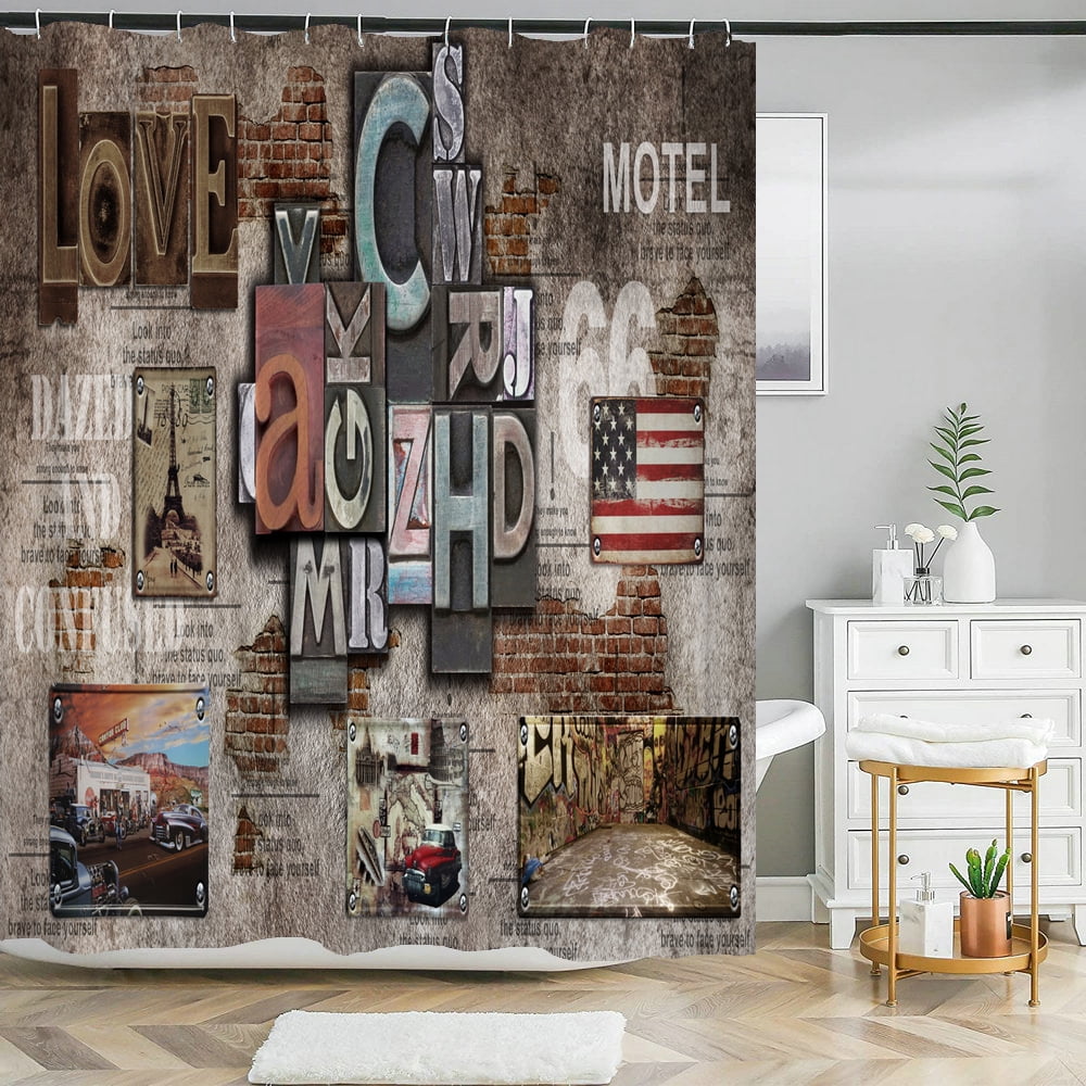 3D Vintage Steampunk Clocks and Gears Bathroom Shower Curtain Set ...