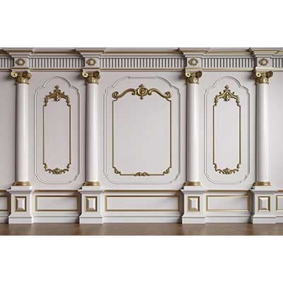 3D Vintage Wall Background Western Flower r Living Room Photography ...