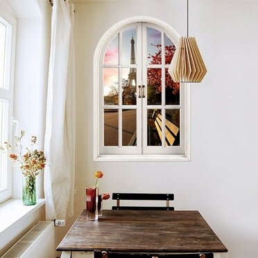 Removable Fake Window Arched Wall Sticker Vinyl Decal Beach Forest ...
