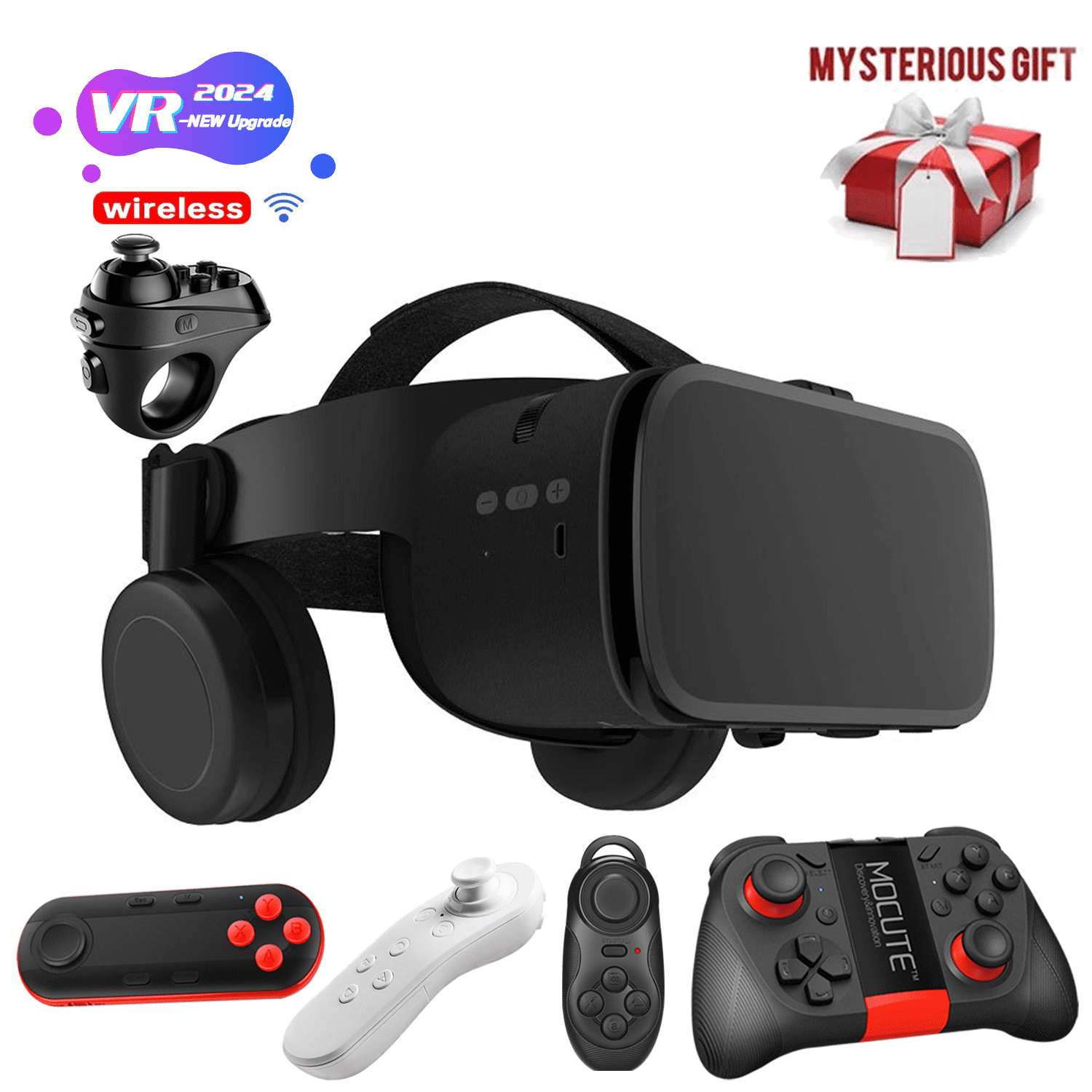 3D Virtual Reality VR Headset with Remote Control, VR Glasses for ...