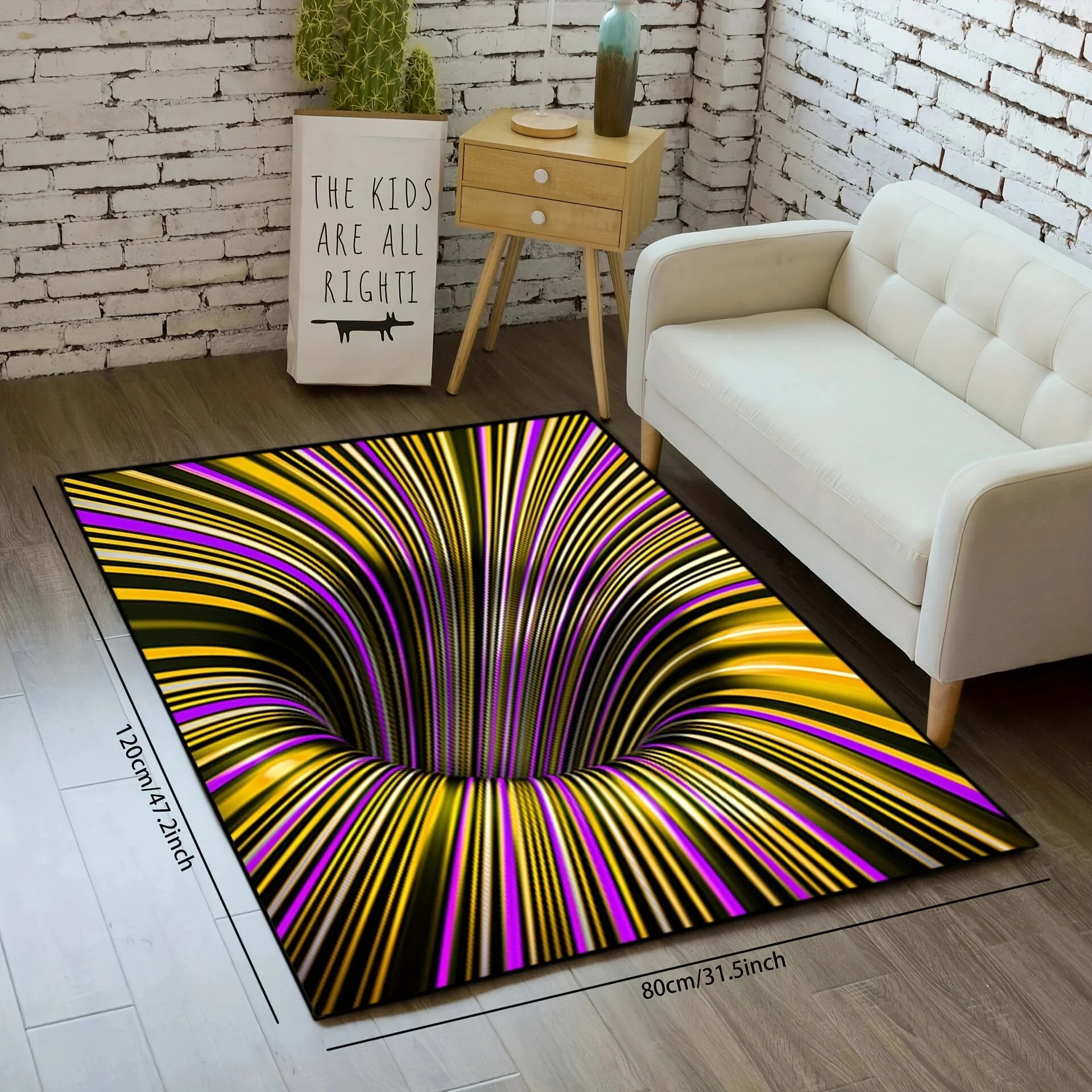 3D Vision Carpet for Living Room r Sofa Table Large Area Rugs Kitchen ...