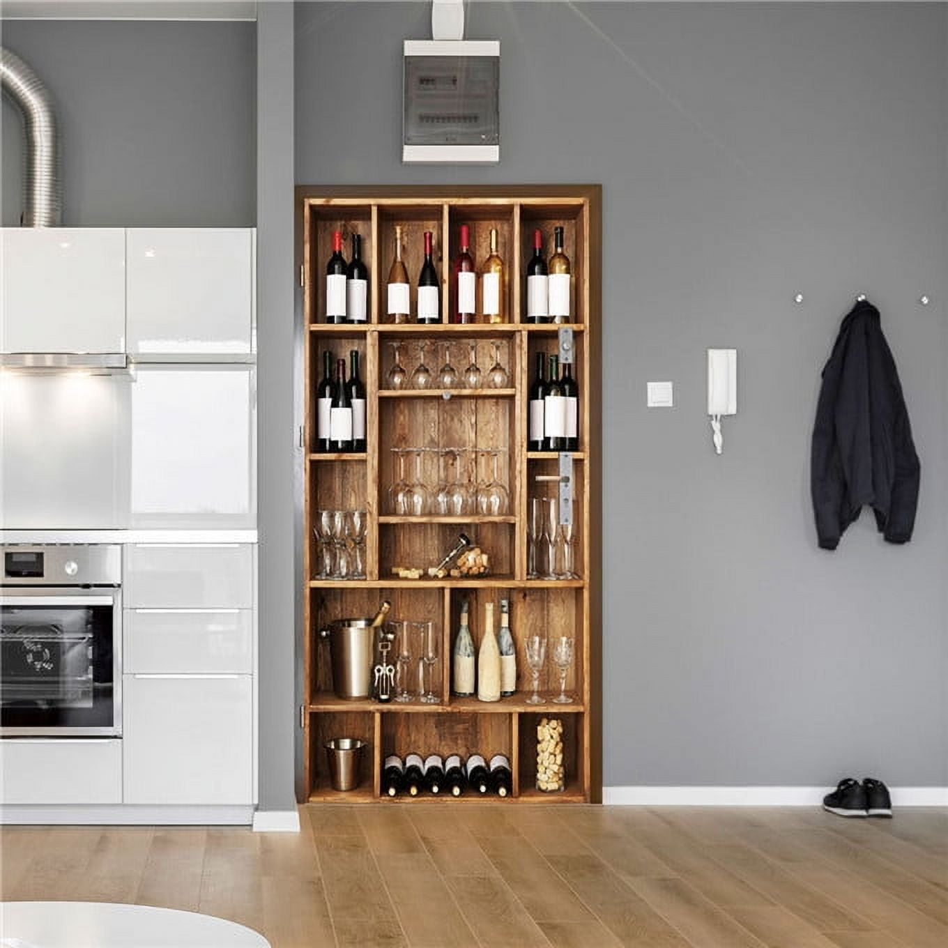 3D Vision Door Sticker Red Rose Wallpaper For Bedroom Home Decoration ...