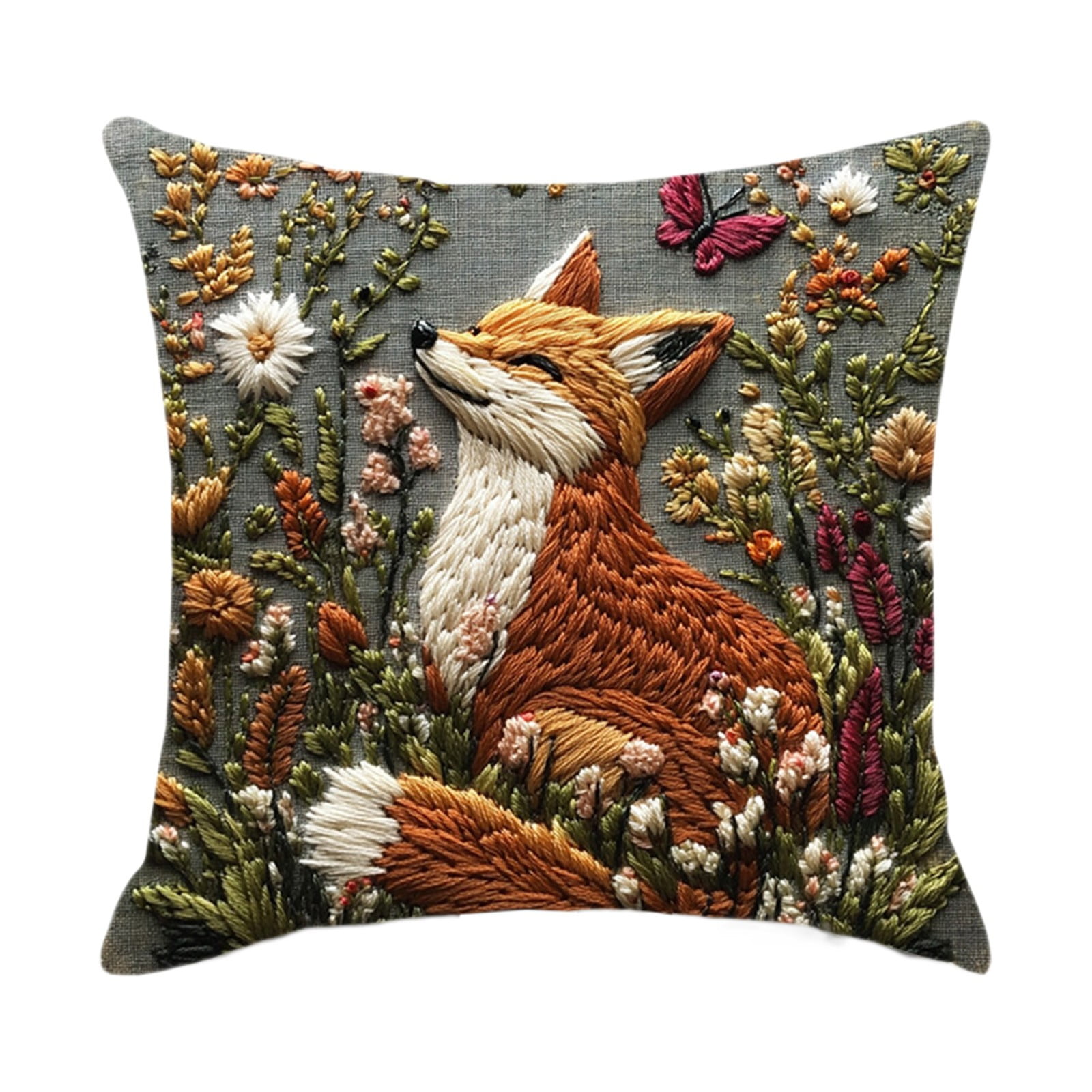 3D Visual Effect Elephant Print Linen Pillow Cover, Bohemian Style Home ...