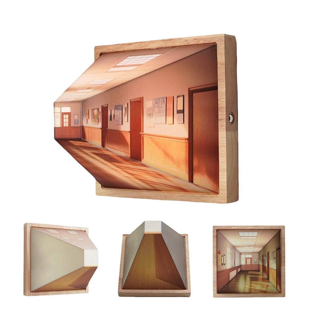 3D Visual Effect LED Night Light, Wall Mounted Design Home Light Night ...