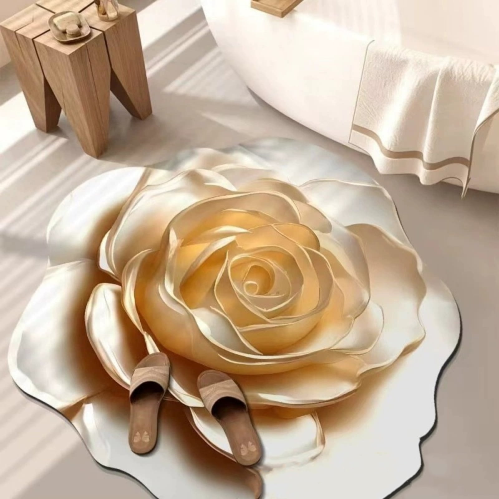 3D Visual Entryway Wear-Resistant Doormat, Bathroom Anti-Slip Water ...