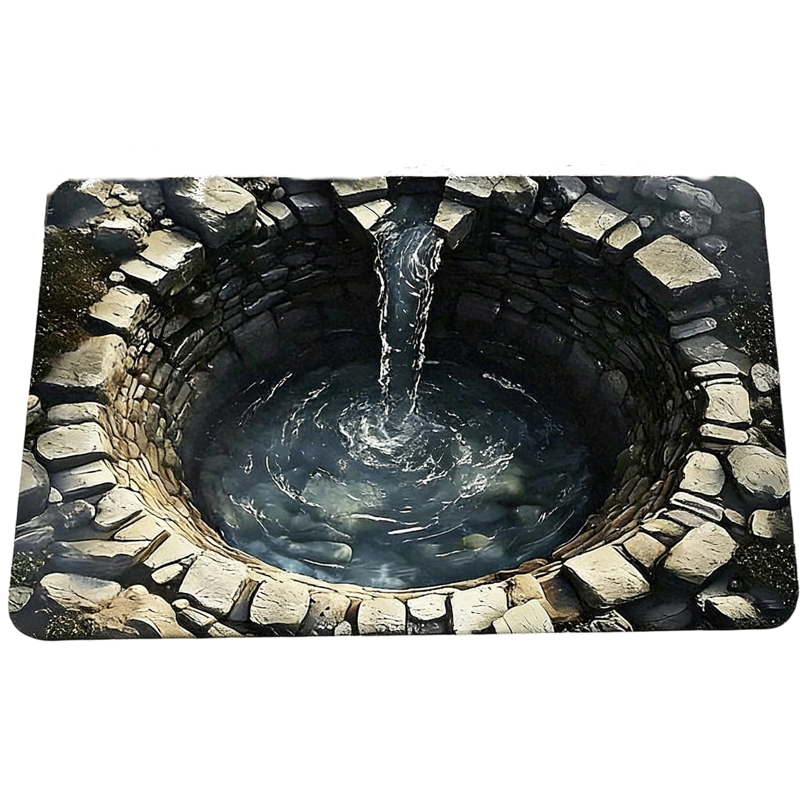 3D Visual Illusion Mat - Creative Trap/Cave/Crocodile Pattern Non-Slip ...