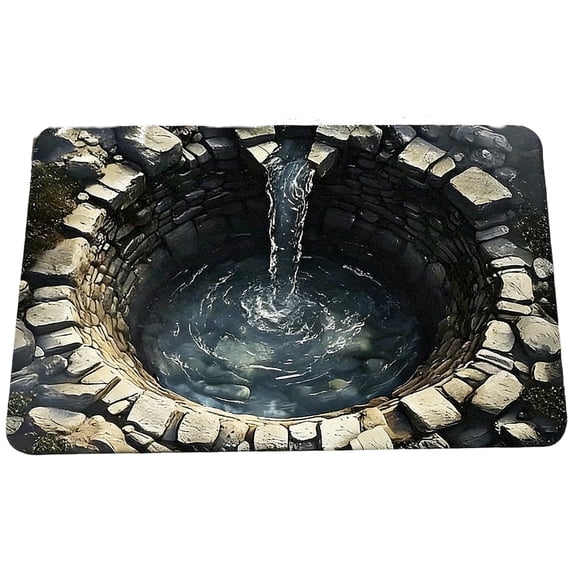3D Visual Illusion Mat - Creative Trap/Cave/Crocodile Pattern Non-Slip ...