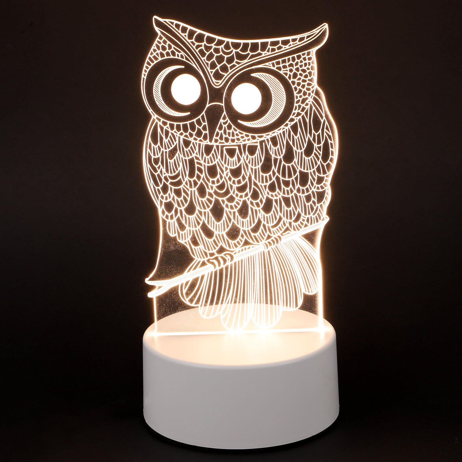 3D Visual Lamp Animal Shape Decorative Lighting Portable USB Bedside ...