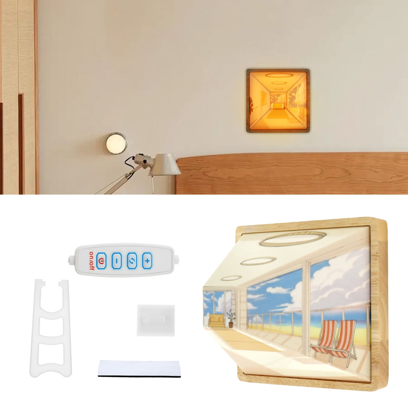 3D Visual Night Light Decorative Three Dimensional Visual Effect LED ...