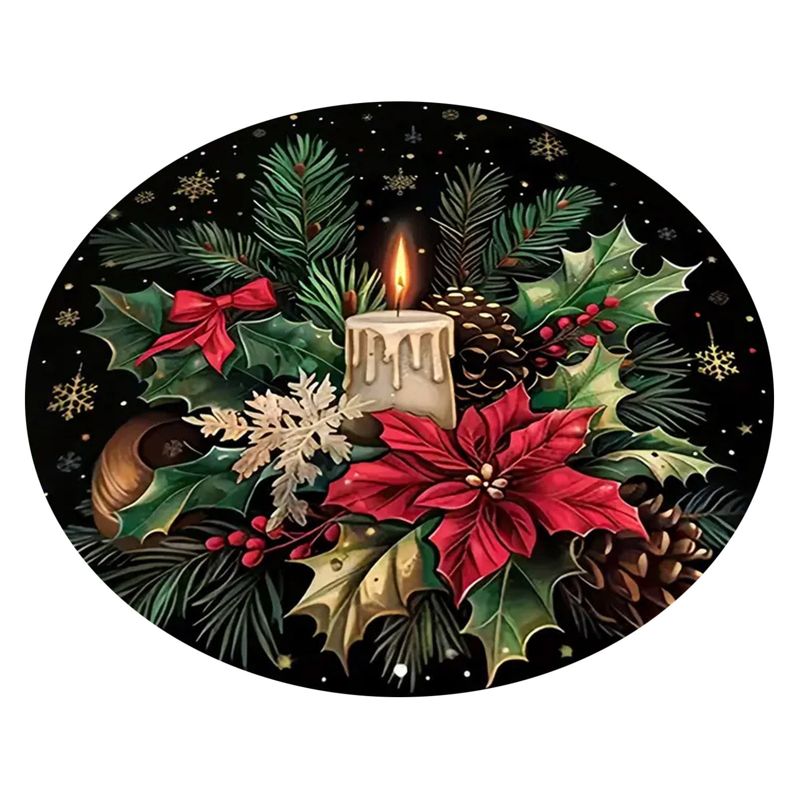 3D Visual Rug Santa Up Design Festive Slip Doormat For Xmas Indoor ...