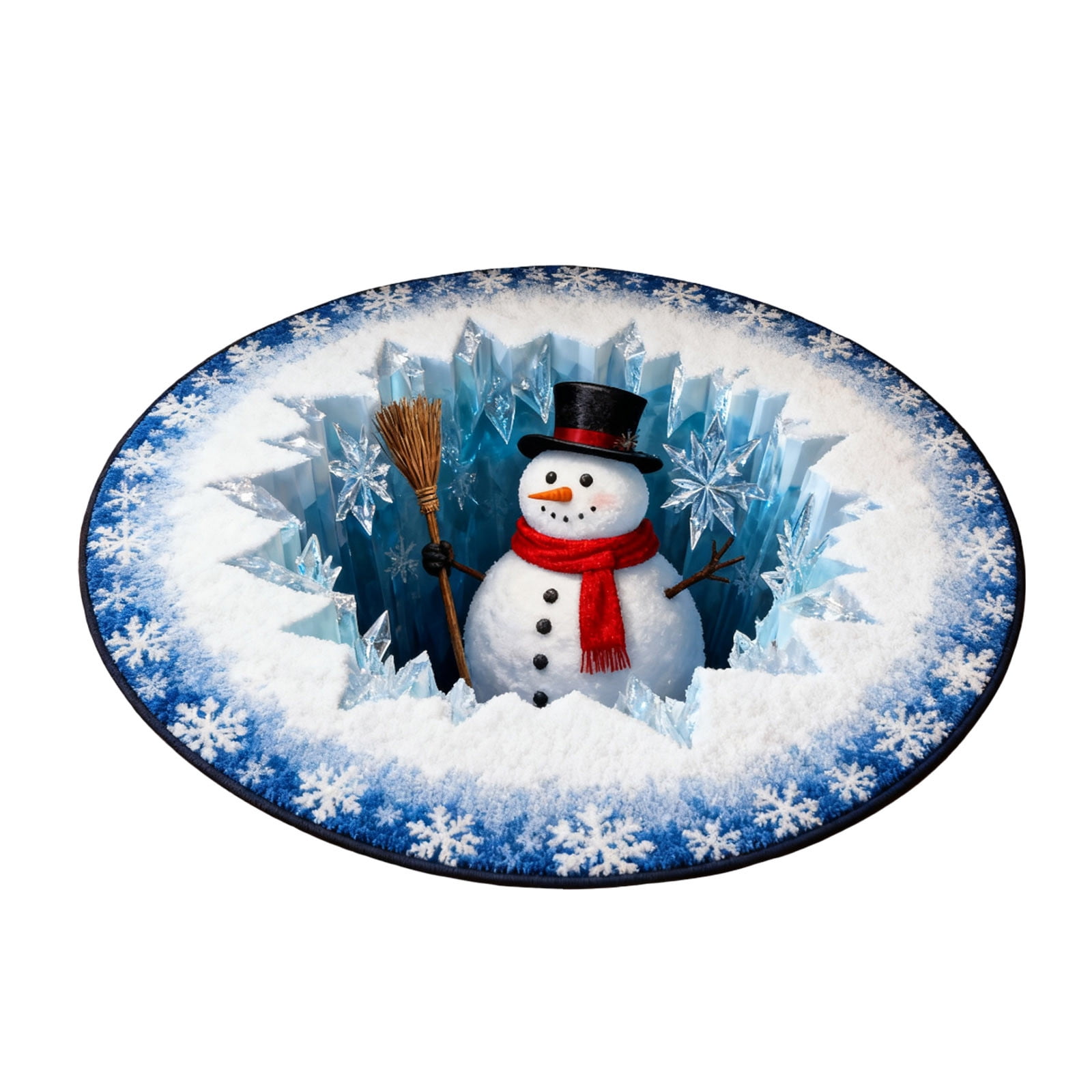 3D Visual Santa Christmas Doormat Festive Holiday Floor Carpet For ...