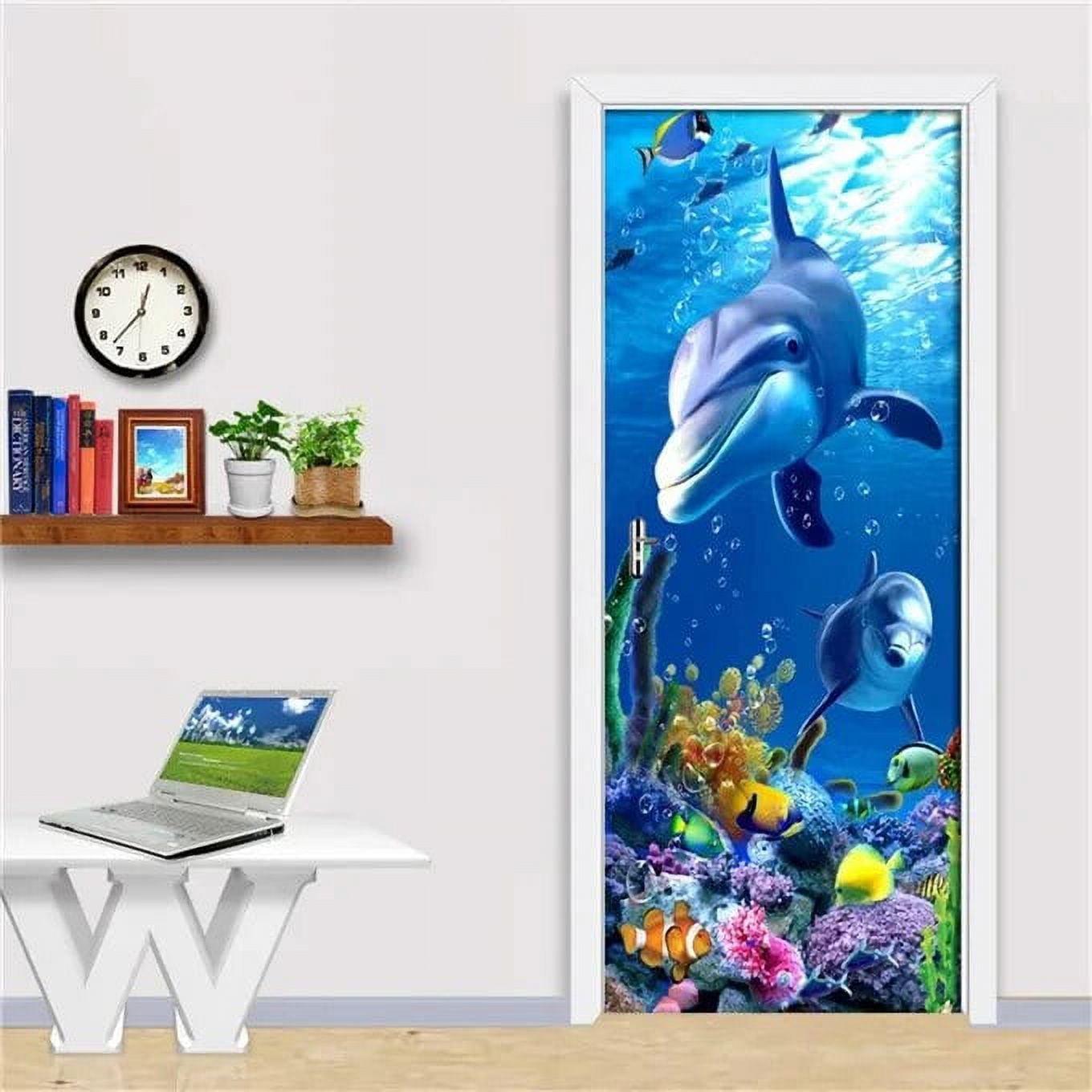 3D Visual Stereoscopic Hexagon Door Sticker For Living Room Bedroom ...