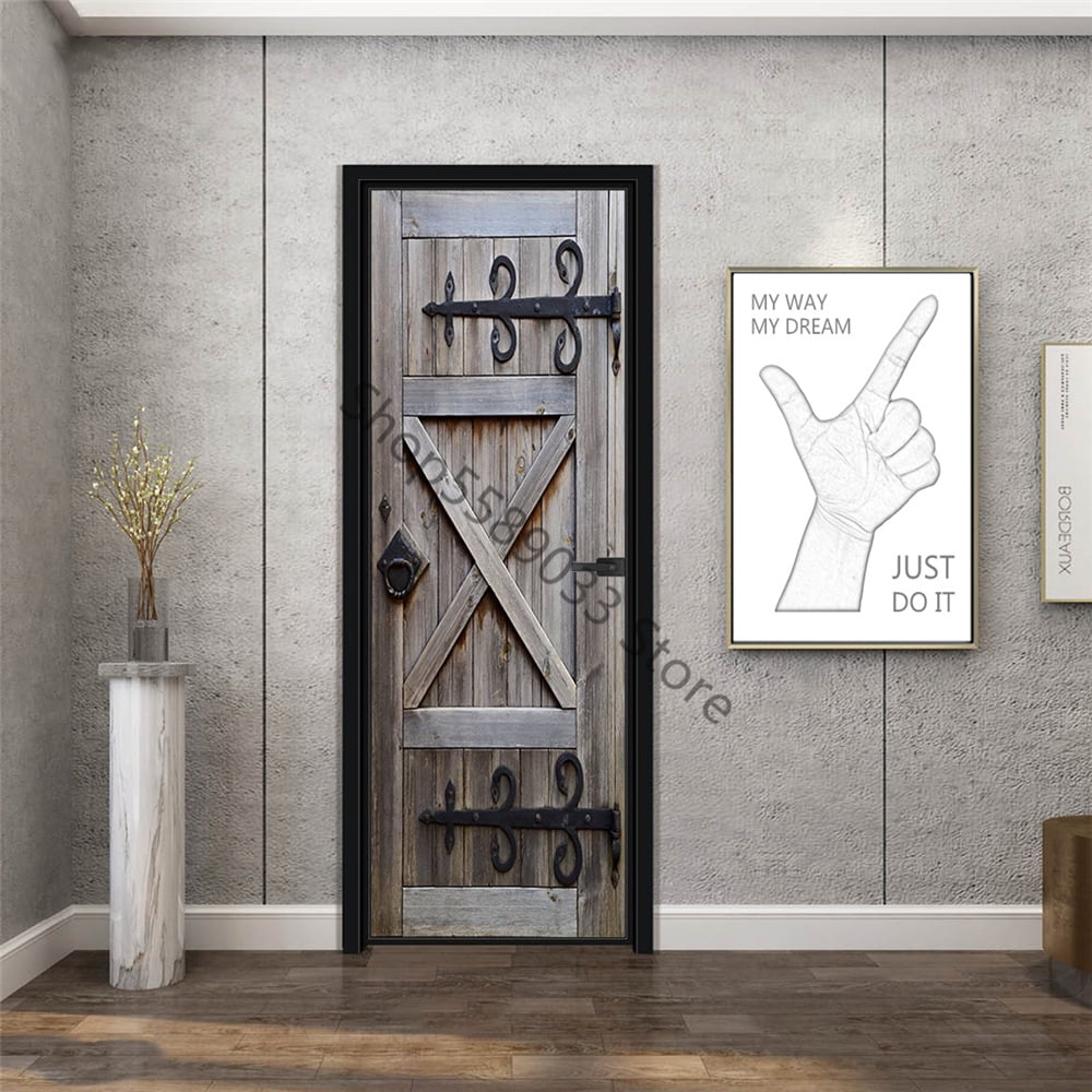 3D Visual Sticker For Bathroom Door Vinyl Self Adhesive Waterproof Wall ...