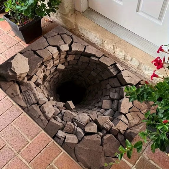 3D Visual Trap Entrance Hall Wear-Resistant Floor Mat, Household ...