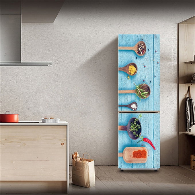 3D Visual Wallpaper For Kitchen Fridge Cupboard Furniture ration Self ...