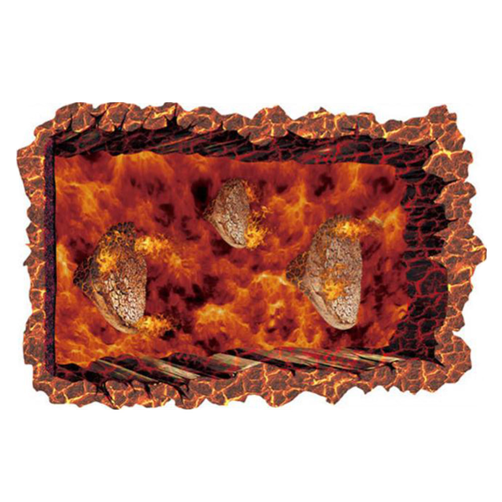 3D Volcanic Magma Crack PVC Floor Wall Decal Sticker for Kids Room Home Decor Art - Walmart.com