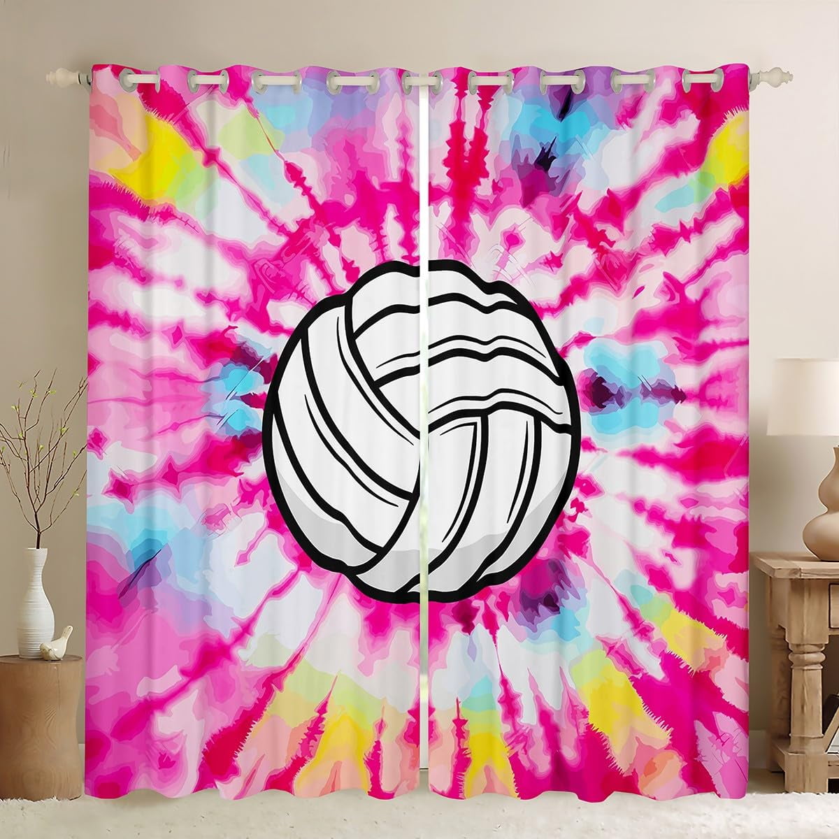3D Volleyball Series Curtains Sports Game Theme Curtains Drapes for ...