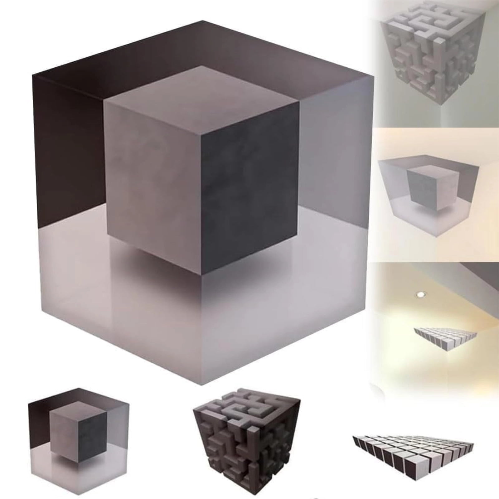 3D Wall Art Optical Illusion Corner Wall Decal, Large Removable Peel ...