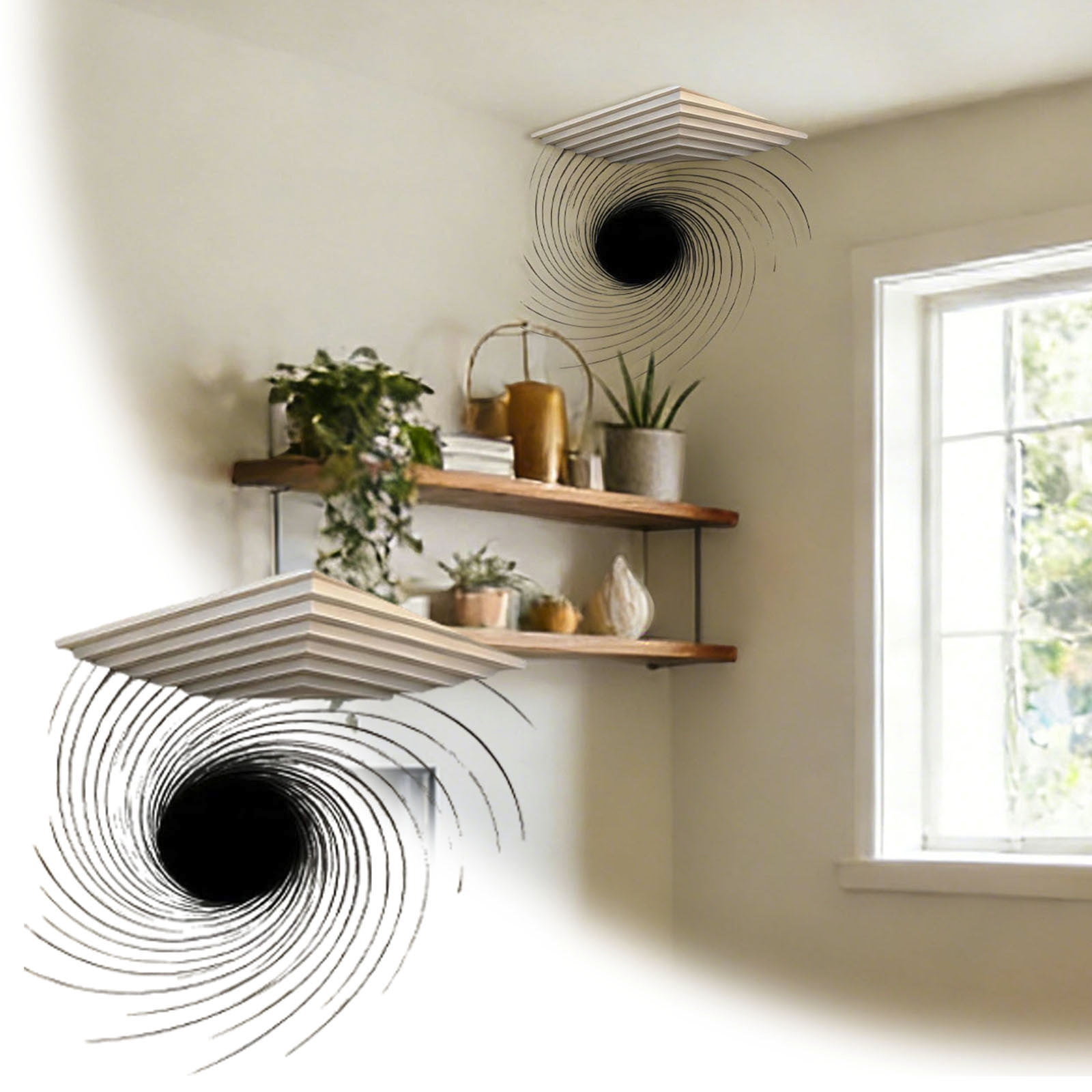 3D Wall Art Sticker with 3D Visual Peel and Stick Wall Panels Swirl ...