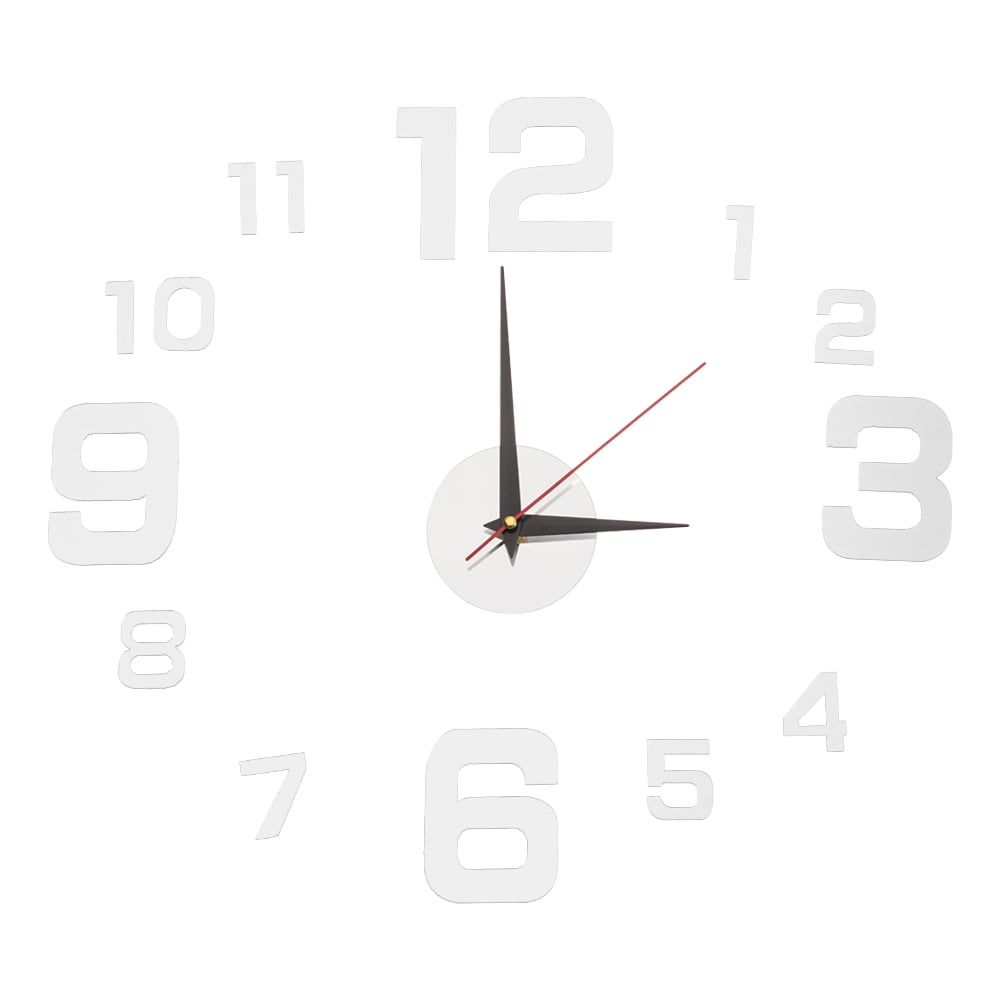 3D Wall Clock Luminous Frameless Wall Clocks DIY Digital Clock Wall ...