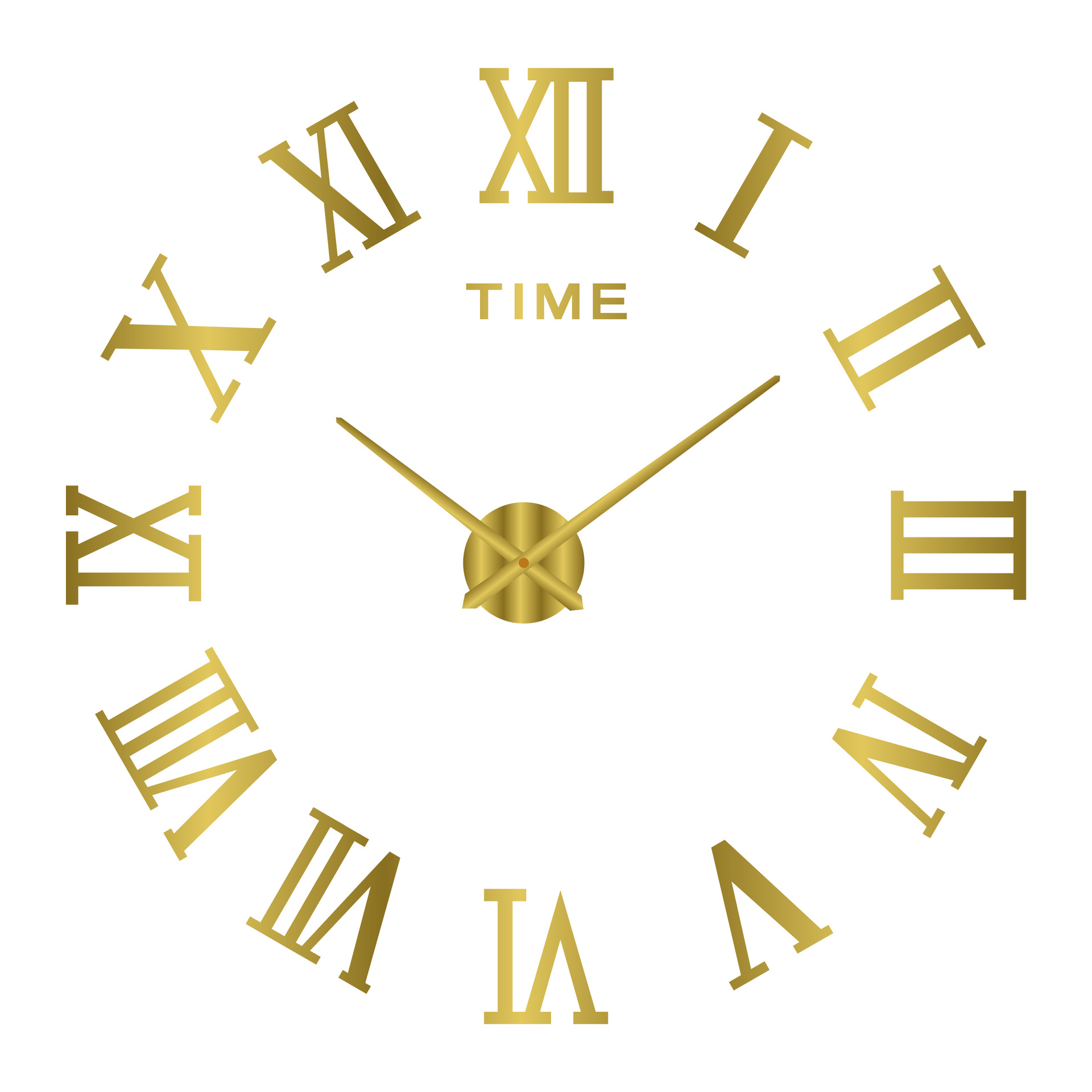 3D Wall Clock Luminous Frameless Wall Clocks Wall Stickers Silent Clock ...