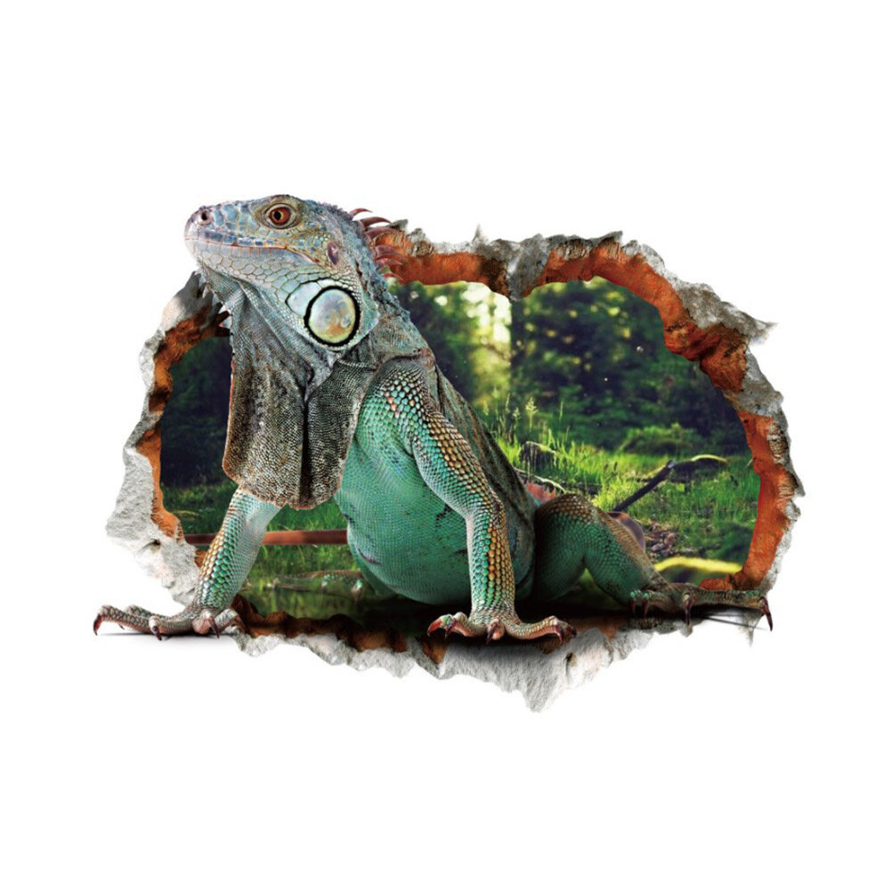3D Wall Decal Lizard Mural Home Window Ceiling Decor Removable Stickers ...
