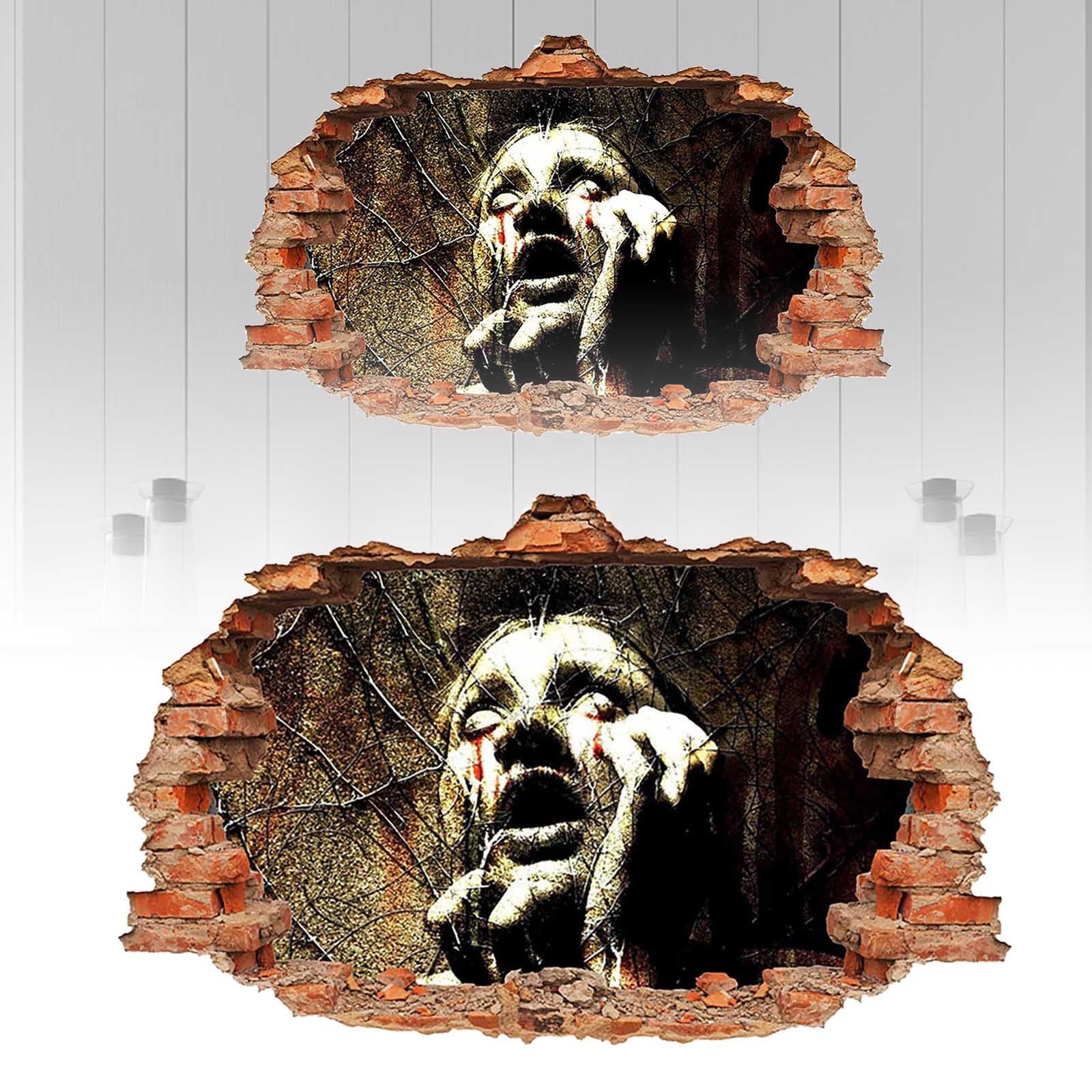 3D Wall Decals Scary Decorations Window Clings Wall Wall Decal Floor ...