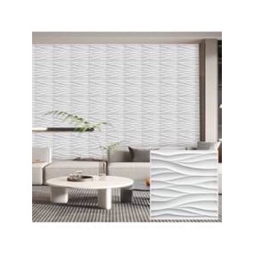 Art3d 19.7 in x 19.7 in ‎White 3D Pvc Wall Panels, Decorative Wall Tile ...