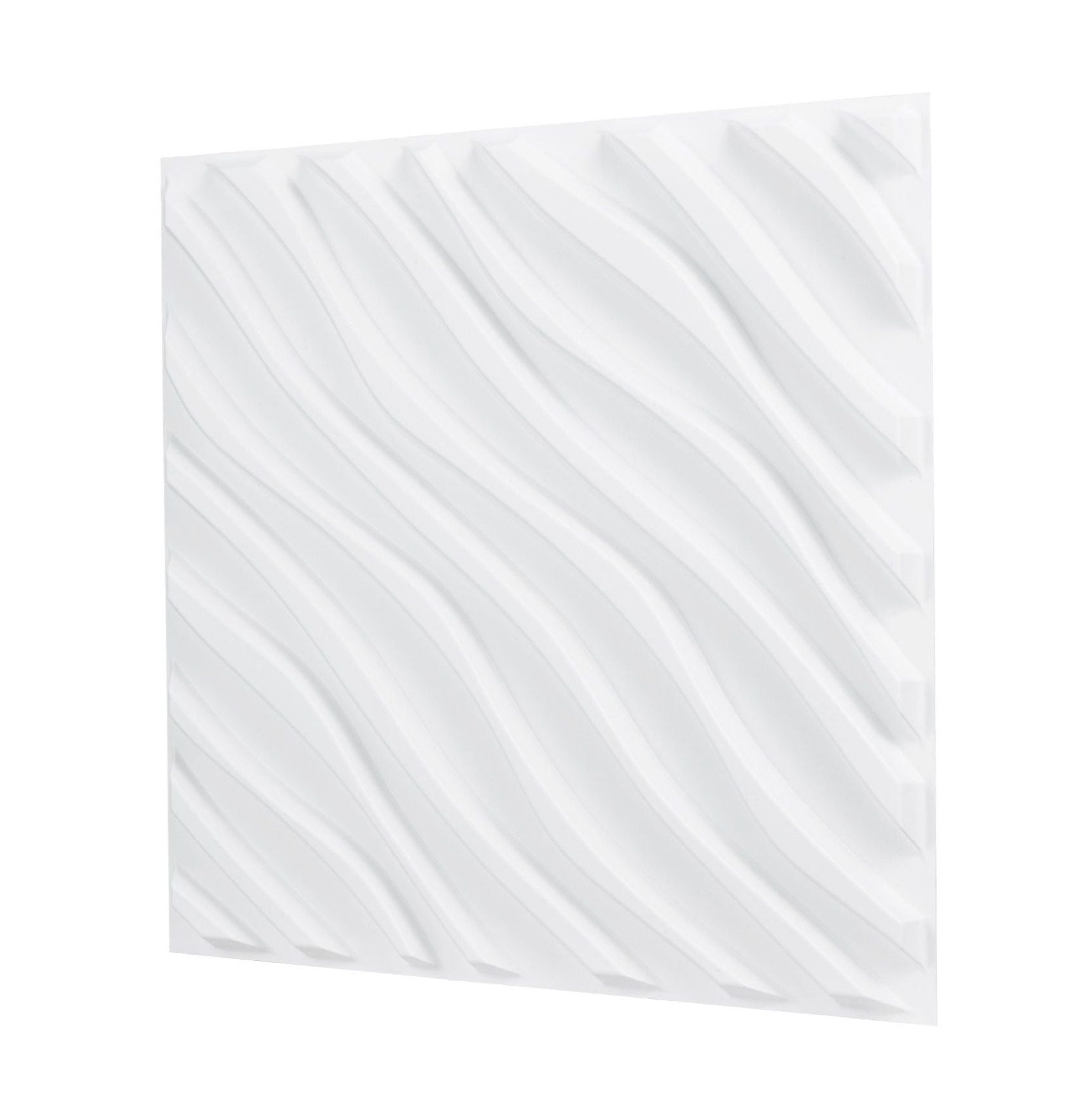 3D Wall Panels 12-Pack White PVC, 19.7x19.7 inch - 32 Sq.Ft. Coverage ...
