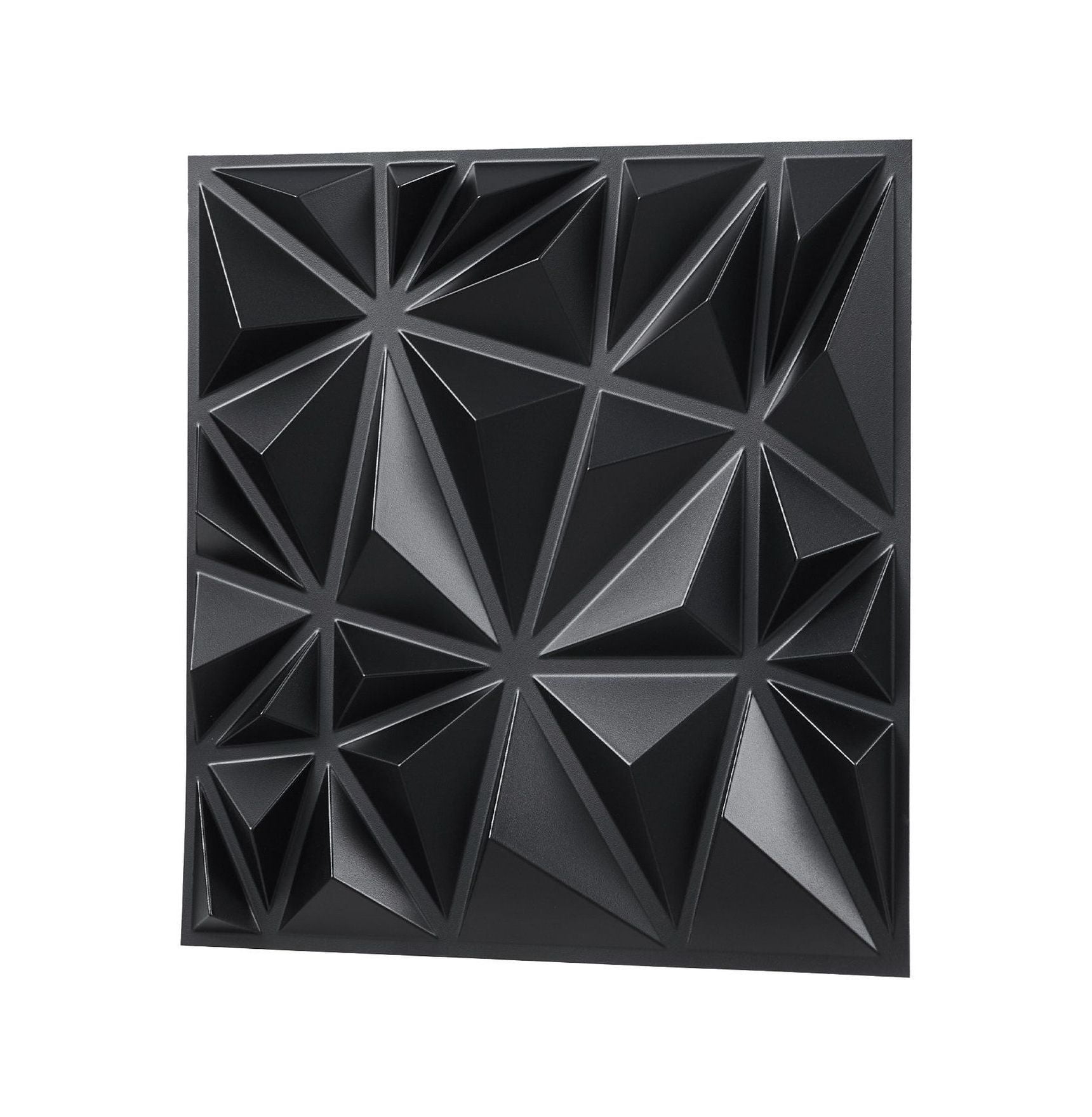3D Wall Panels 33-Pack Black Diamond Design, 11.81x11.81'' PVC Wall ...