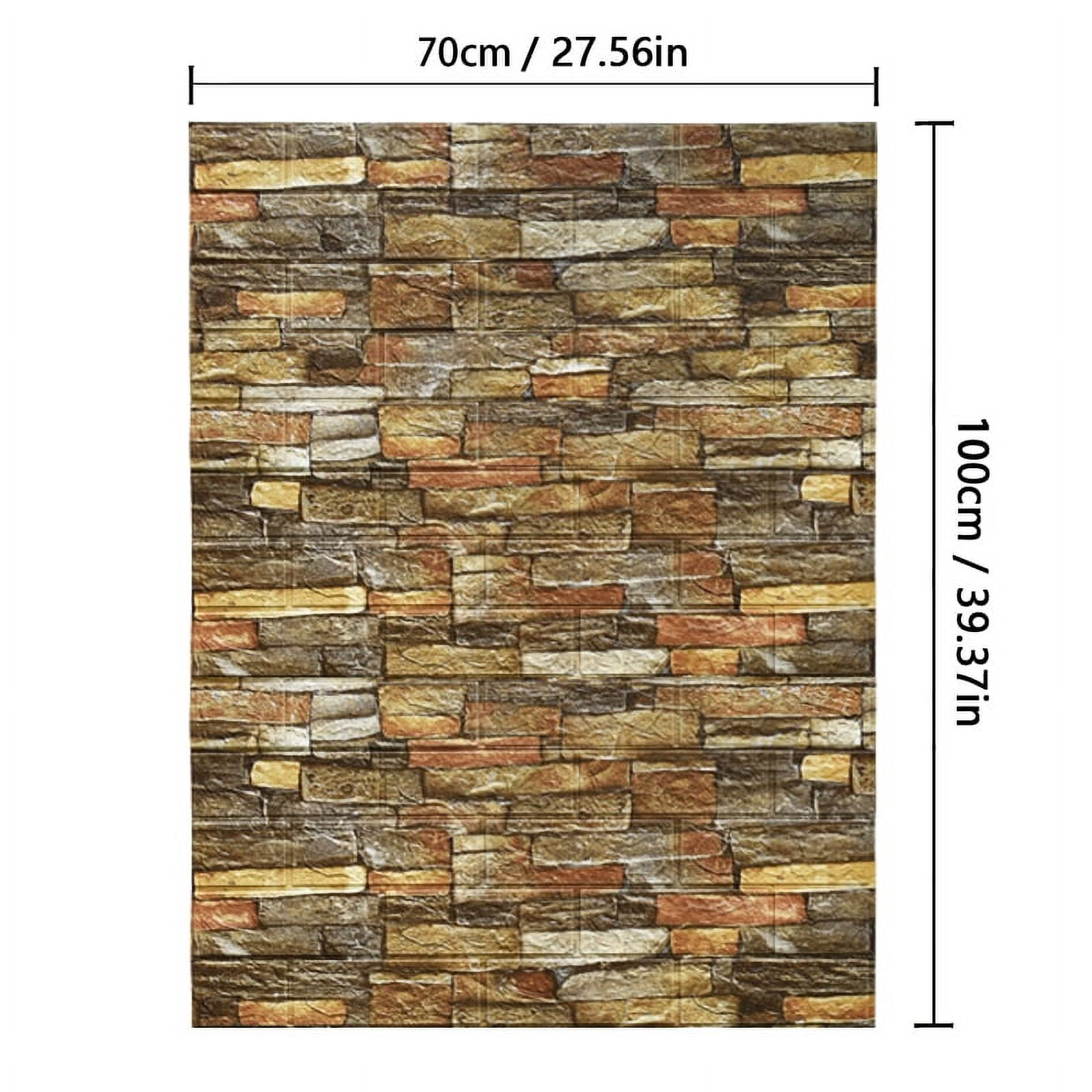 3D Wall Sticker Continuous Retro Imitation Brick Wallpaper Self ...
