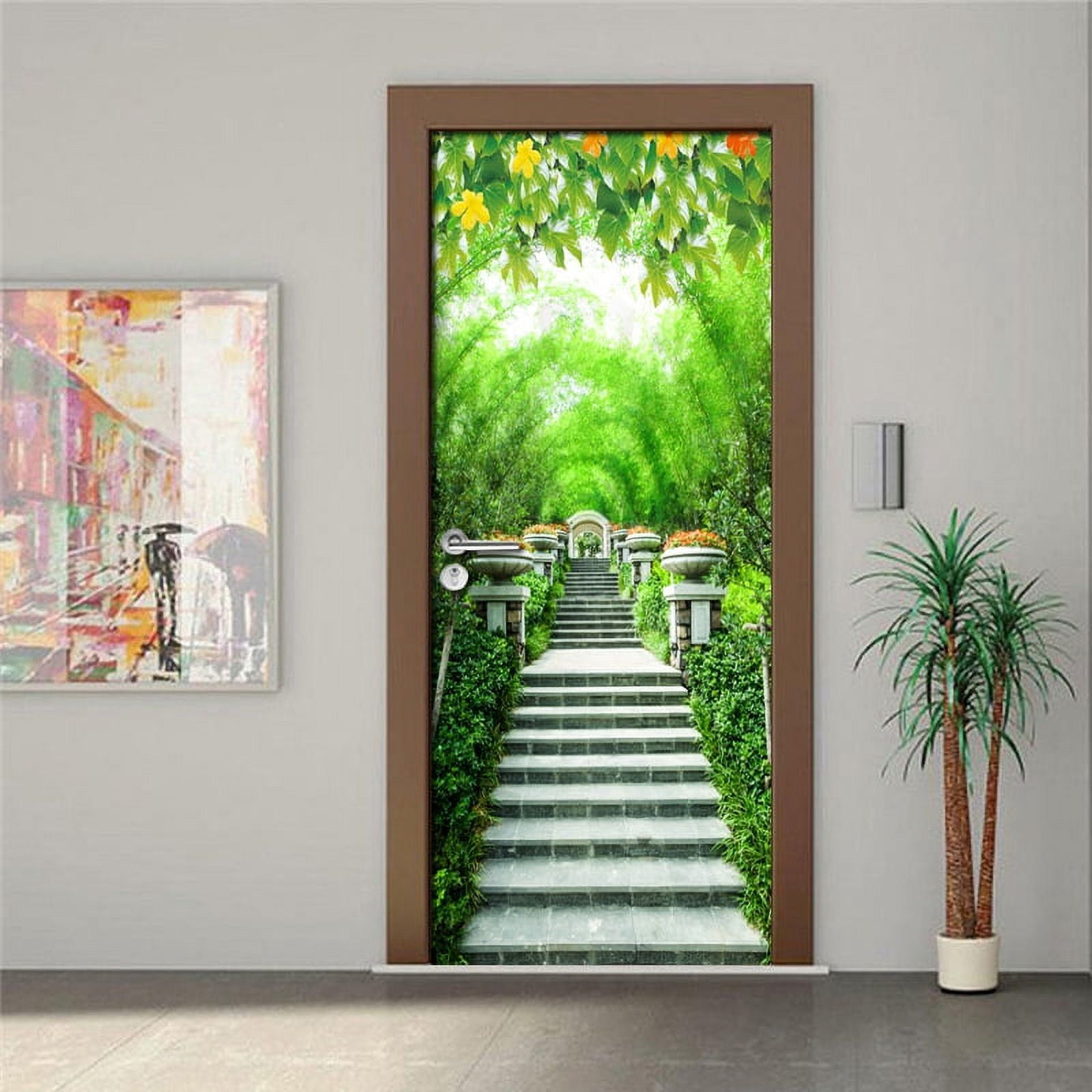 3D Wall Sticker Decal Art Decor Vinyl Bamboo Forest Stone Staircase ...