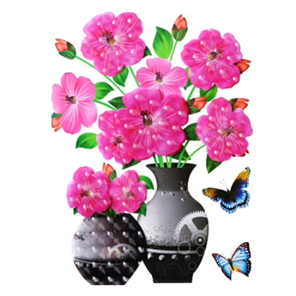 3D Wall Sticker Flower Wall Decal Removable Art Wallpaper DIY ...