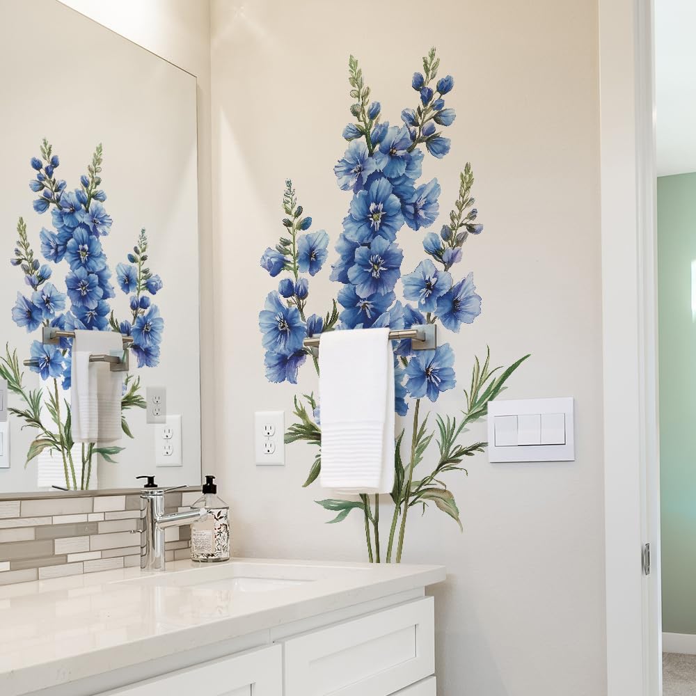 3D Wall Stickers DIY Flower Wall Decal Removable Waterproof Wall Art ...